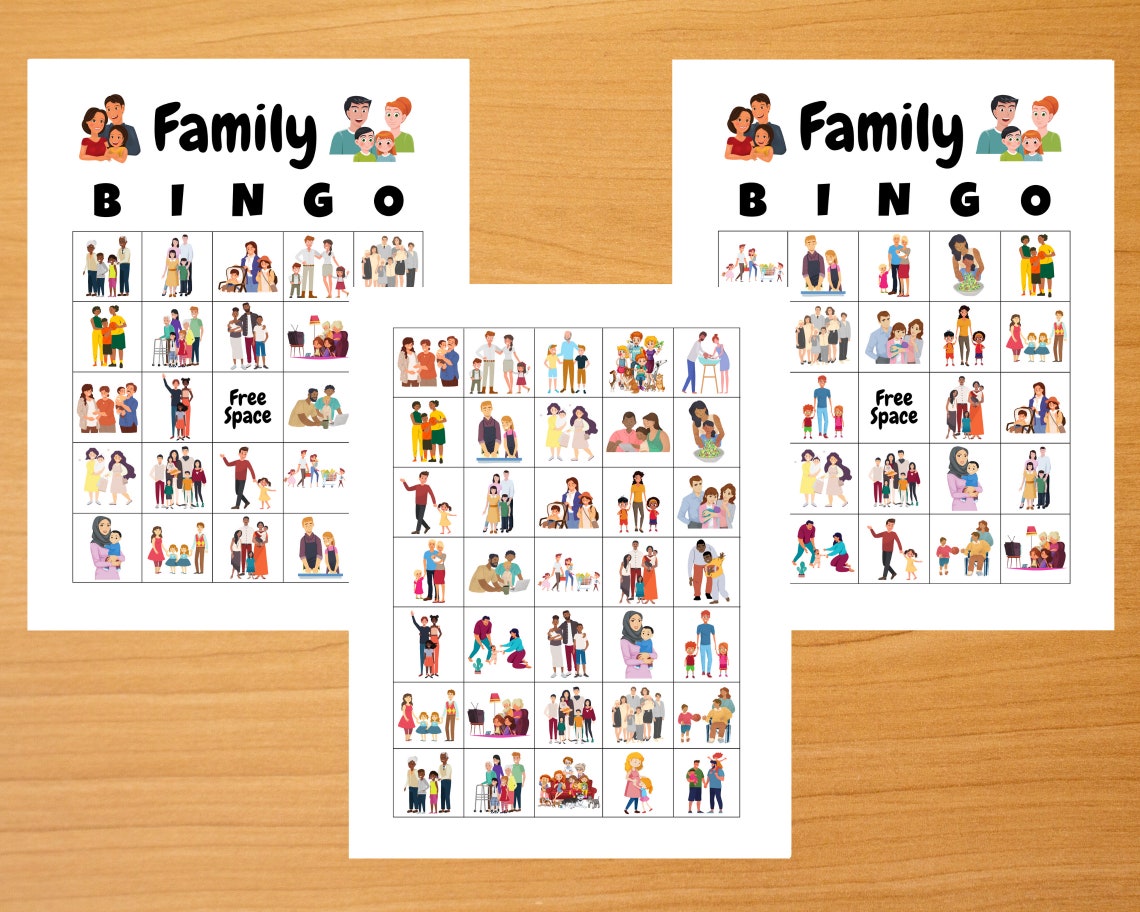 Family Bingo| Digital Download| Printable Play Based Activity ...