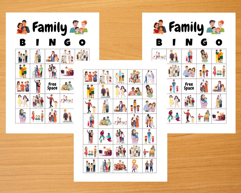 Family Bingo| Digital Download| Printable Play Based Activity ...