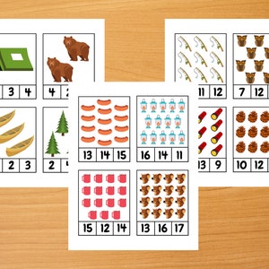 Camping Count and Clip Cards| Printable Digital Download| Montessori ...