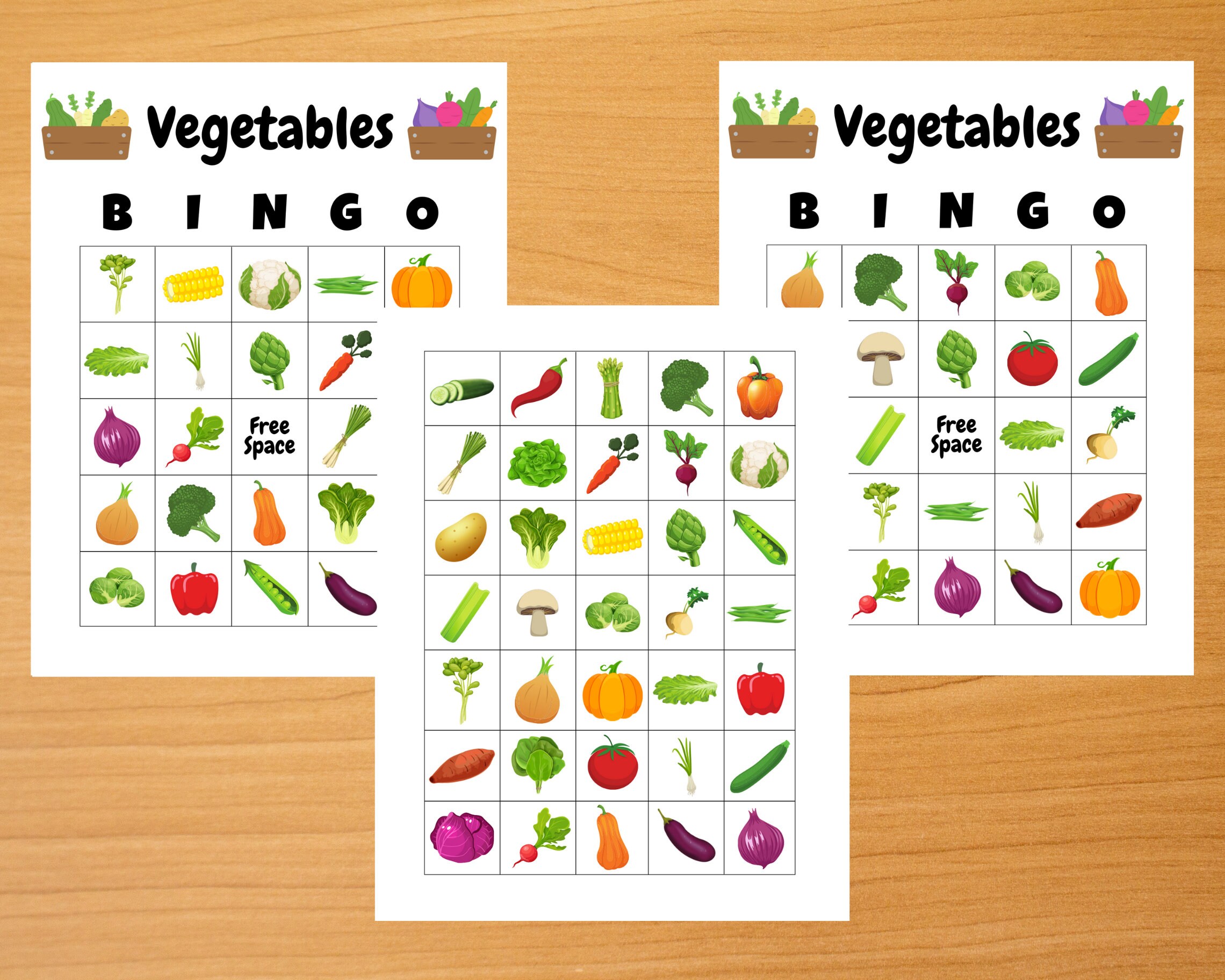 Vegetable Bingo Digital Download Printable Play Based Activity for ...