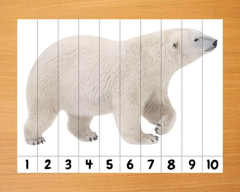 Polar Animals Number Sequence Puzzles| Child Inspired Printables ...