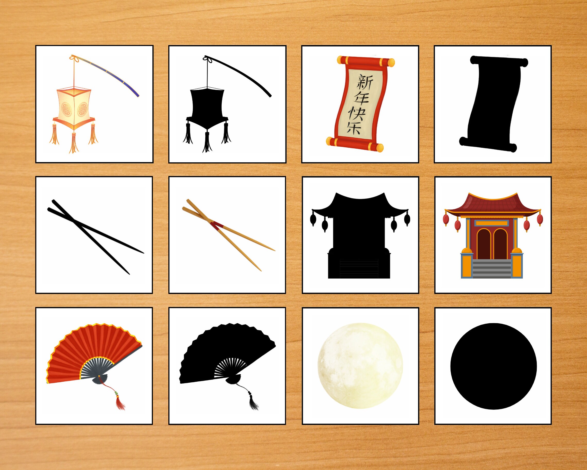 Chinese New Year Shadow Matching Cards| Child Inspired Printables ...