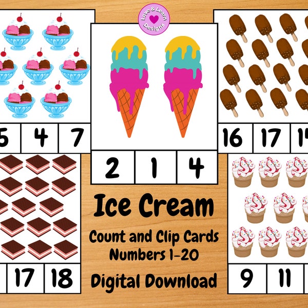 Count and Clip Cards - Etsy