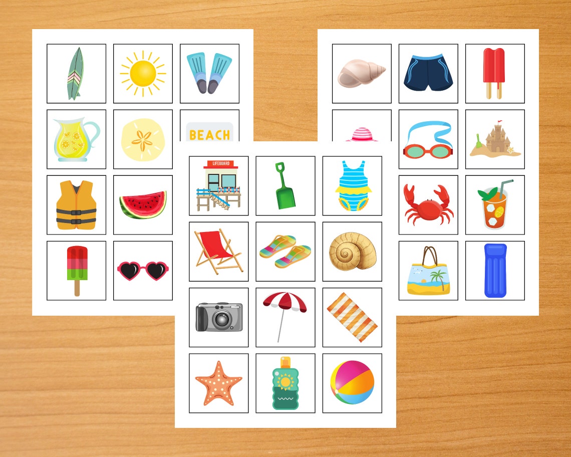 Beach I Spy Matching Game| Digital Download| Printable Play Based ...
