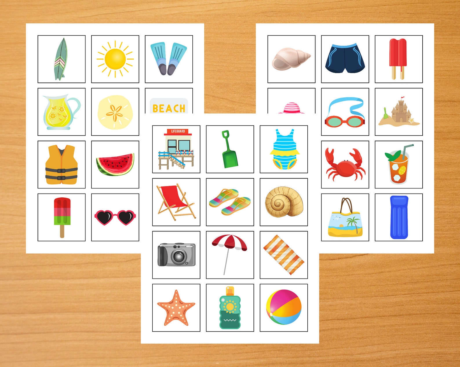 Beach I Spy Matching Game| Digital Download| Printable Play Based ...