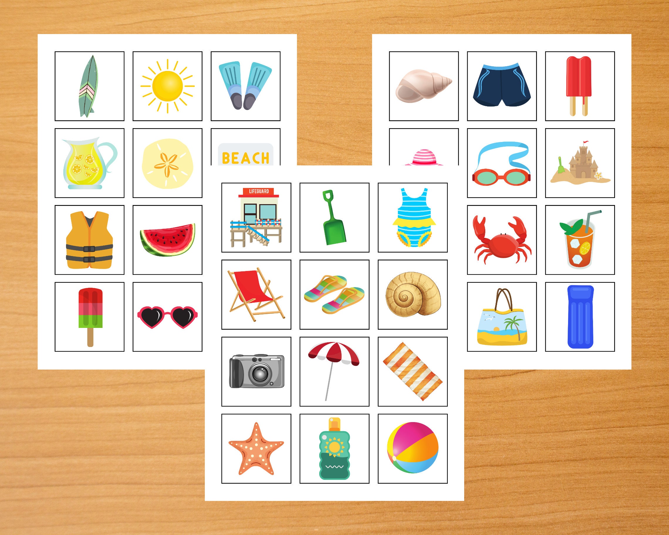 Beach I Spy Matching Game| Digital Download| Printable Play Based ...