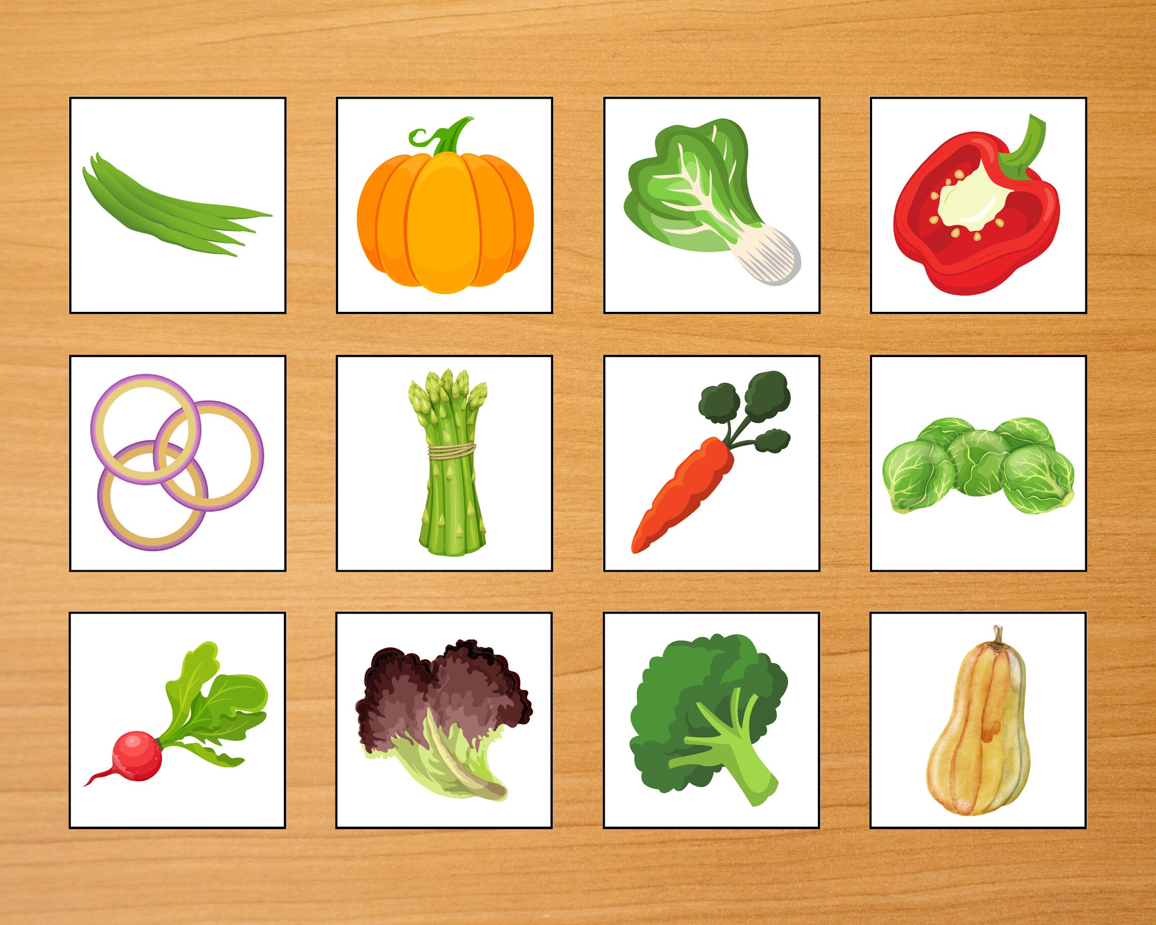 Vegetables I Spy Matching Game Digital Download Printable Play Based ...