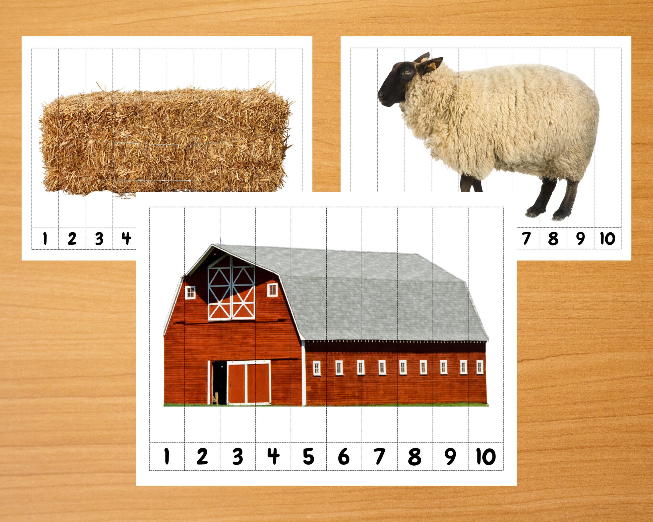 Farm Number Sequence Puzzles| Child Inspired Printables| Digital ...