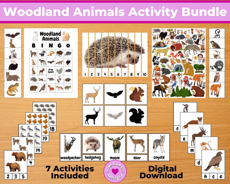 Woodland Animals Activity Bundle| Child Inspired Printables| Digital ...