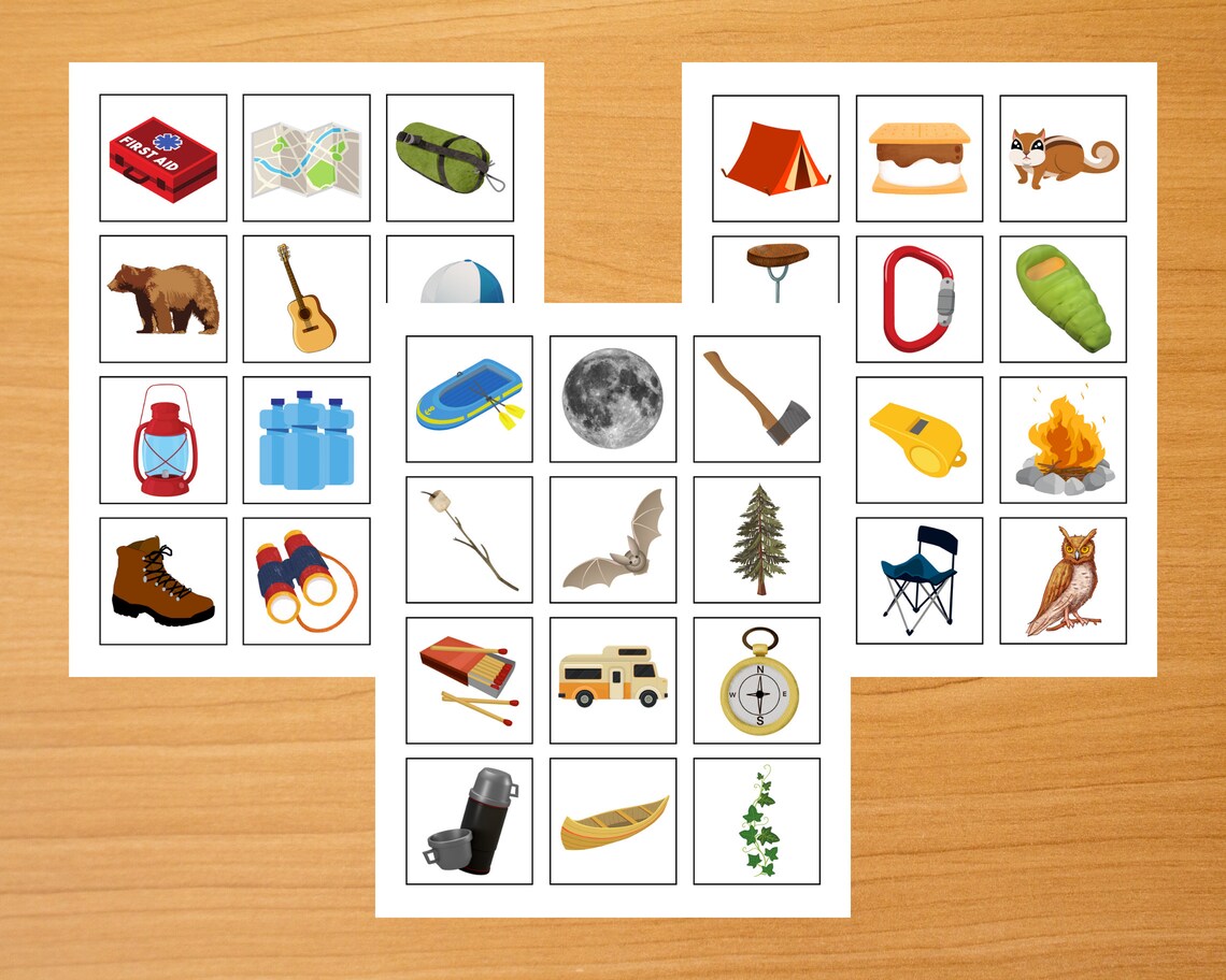 Camping I Spy Matching Game Digital Download| Printable Play Based ...