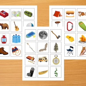 Camping I Spy Matching Game Digital Download| Printable Play Based ...