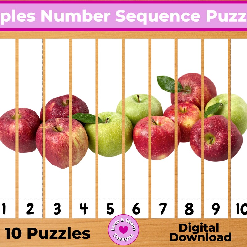 Apple Puzzle - Etsy