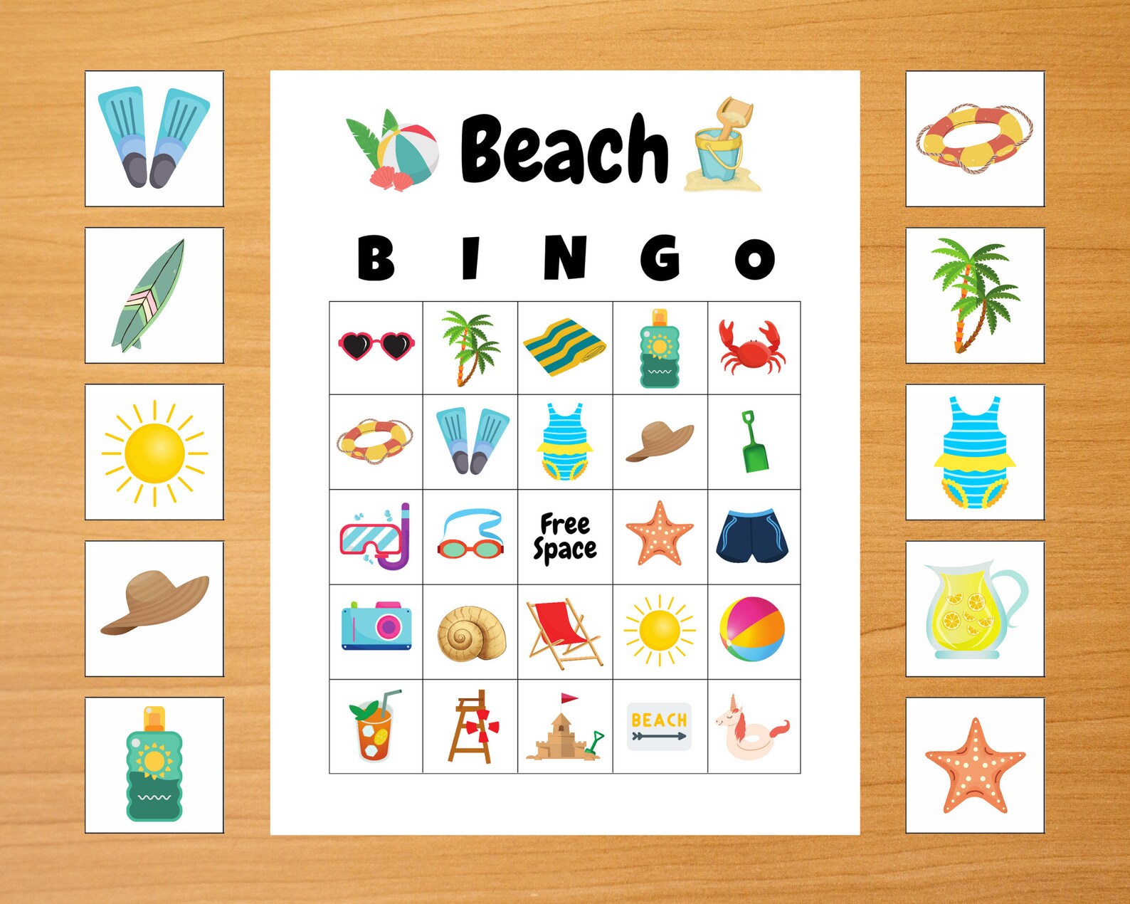 Beach Bingo Digital Download Printable Play Based Activity for ...