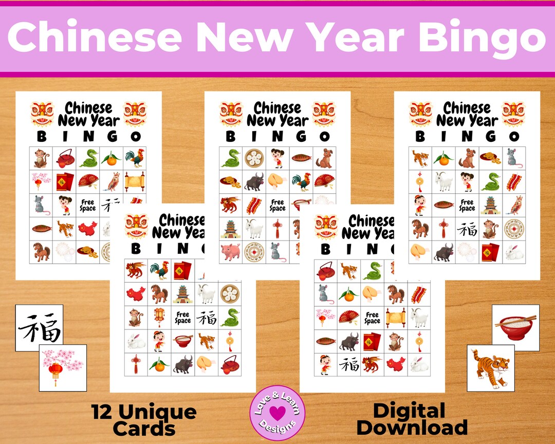 Chinese New Year Bingo| Digital Download| Printable Play Based Activity ...
