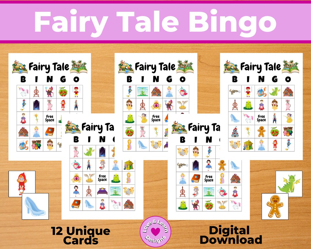 Fairy Tale Bingo Digital Download Printable Play Based - Etsy