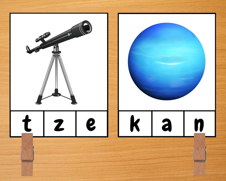 Space Beginning Letter Sound Clip Cards| Child Inspired Printable ...