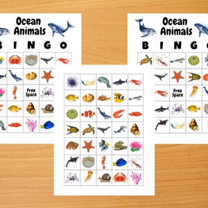 Ocean Animals Bingo Digital Download| Printable Play Based Activity ...