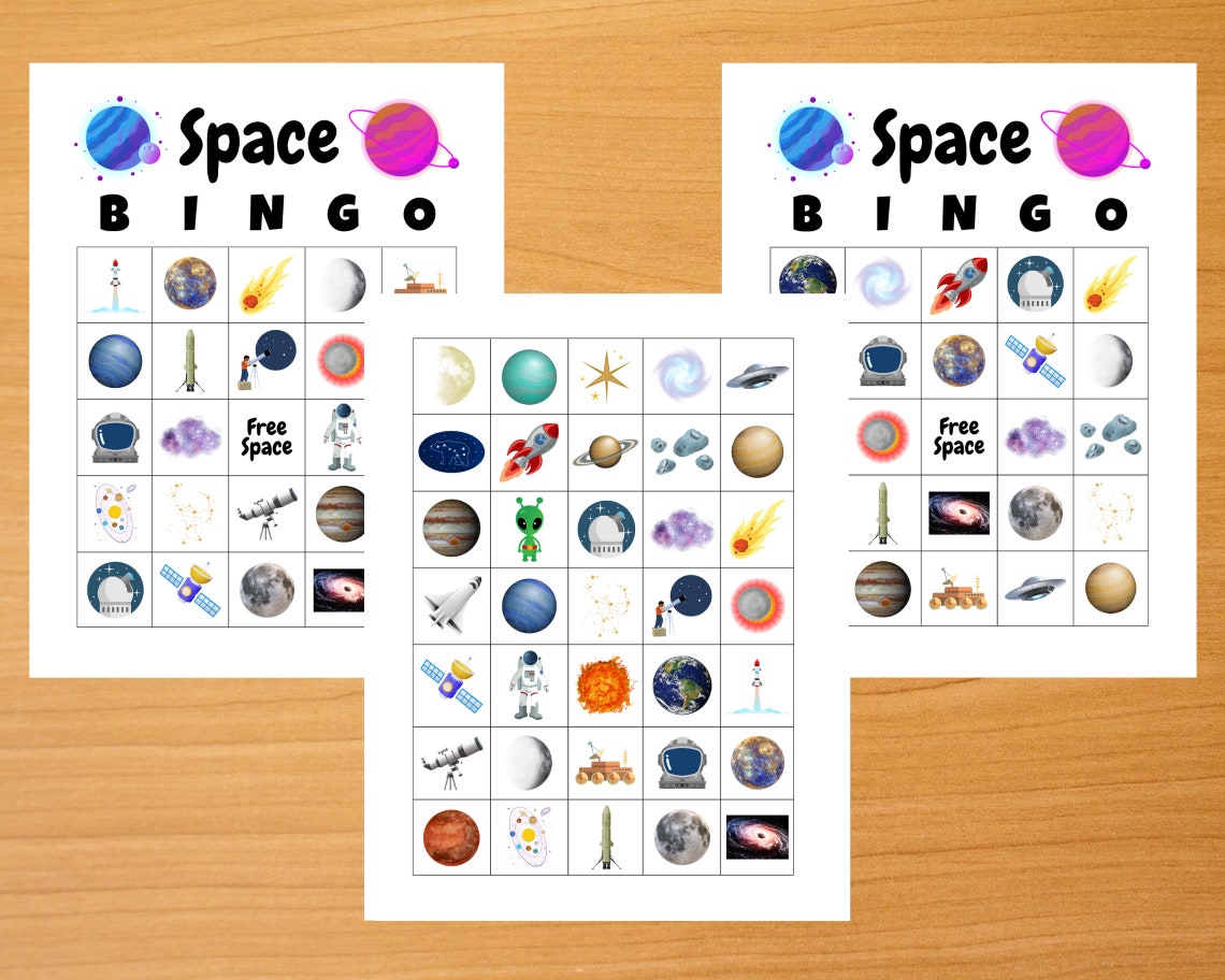 Space Bingo Digital Download Printable Play Based Activity - Etsy Canada