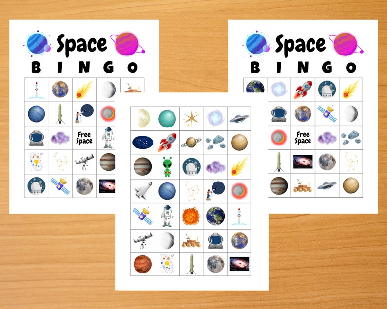 Space Bingo Digital Download Printable Play Based Activity - Etsy Canada
