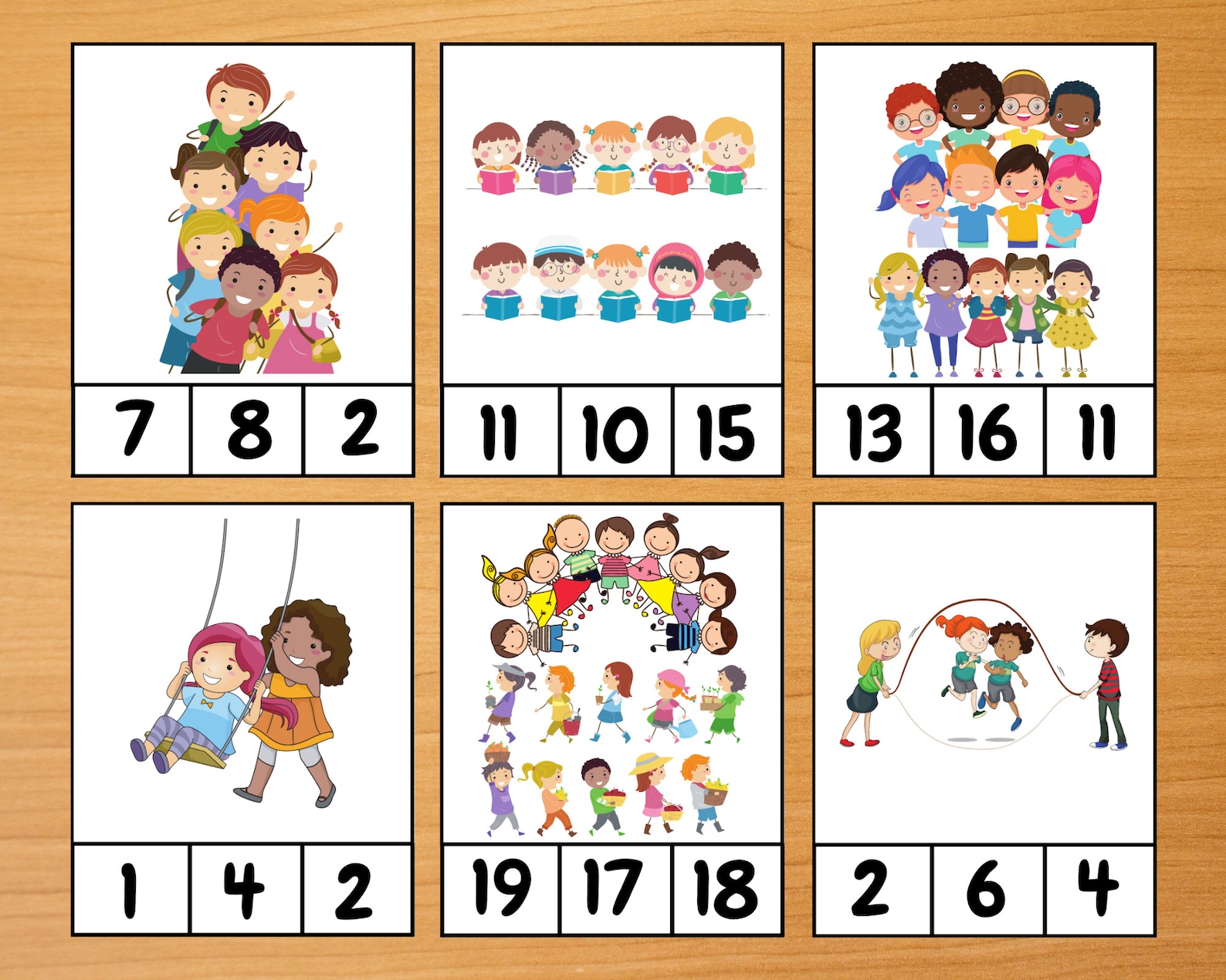 Friendship Count and Clip Cards| Child Inspired Printable| Digital ...