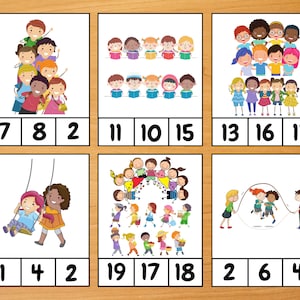 Friendship Count and Clip Cards| Child Inspired Printable| Digital ...