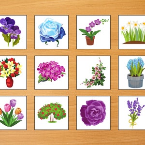 Flowers I Spy Matching Game| Digital Download| Printable Play Based ...