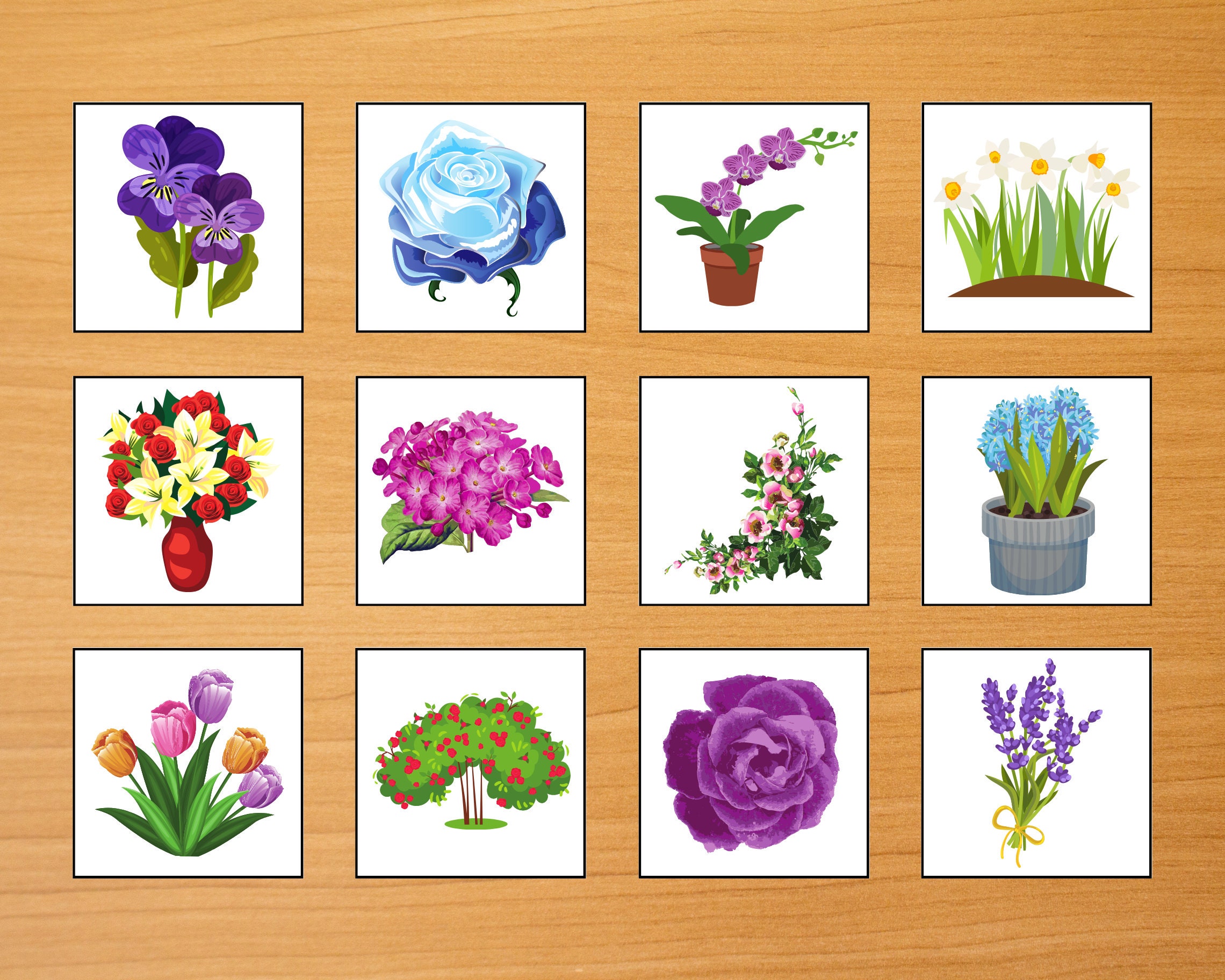 Flowers I Spy Matching Game| Digital Download| Printable Play Based ...