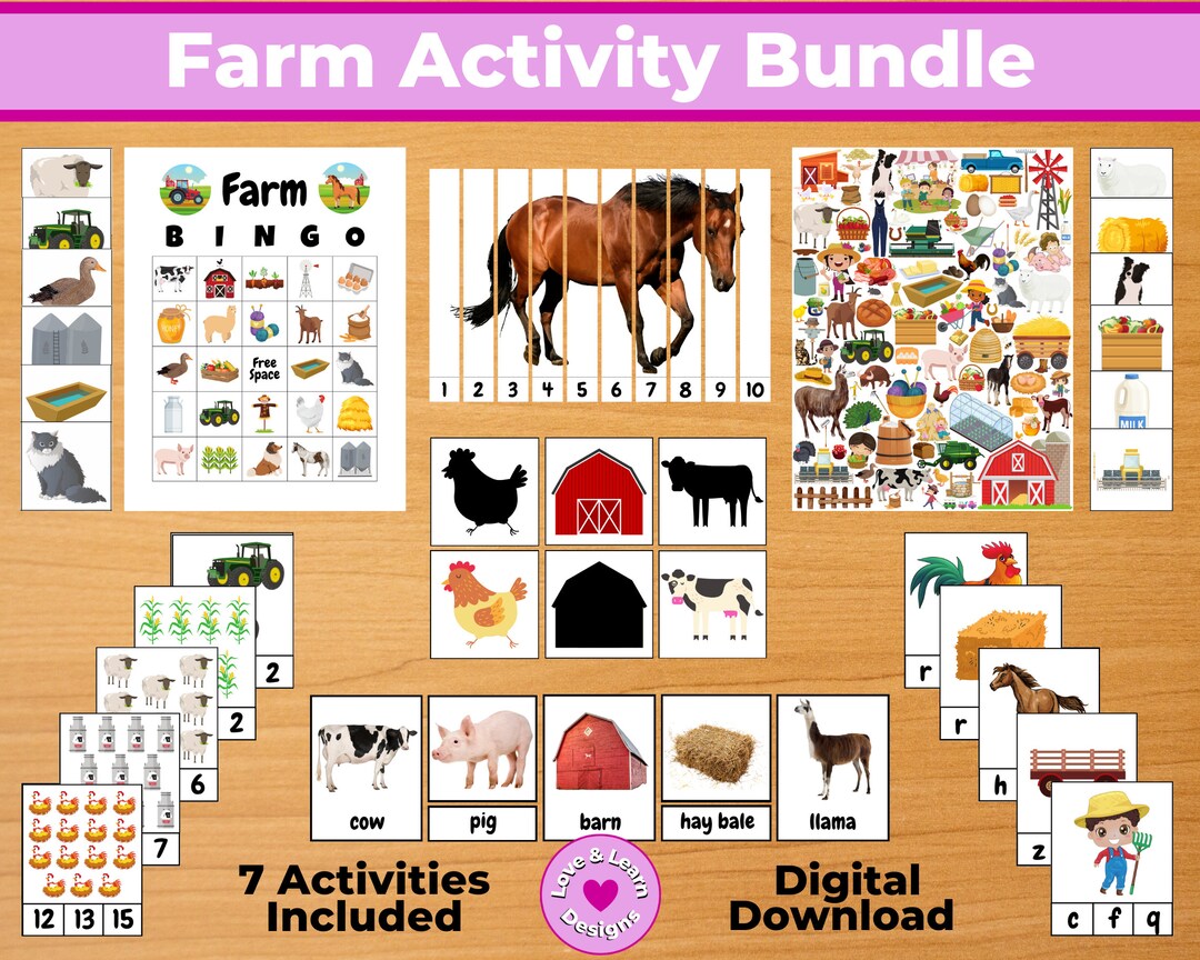 Farm Activity Bundle| Child Inspired Printables| Digital Download ...