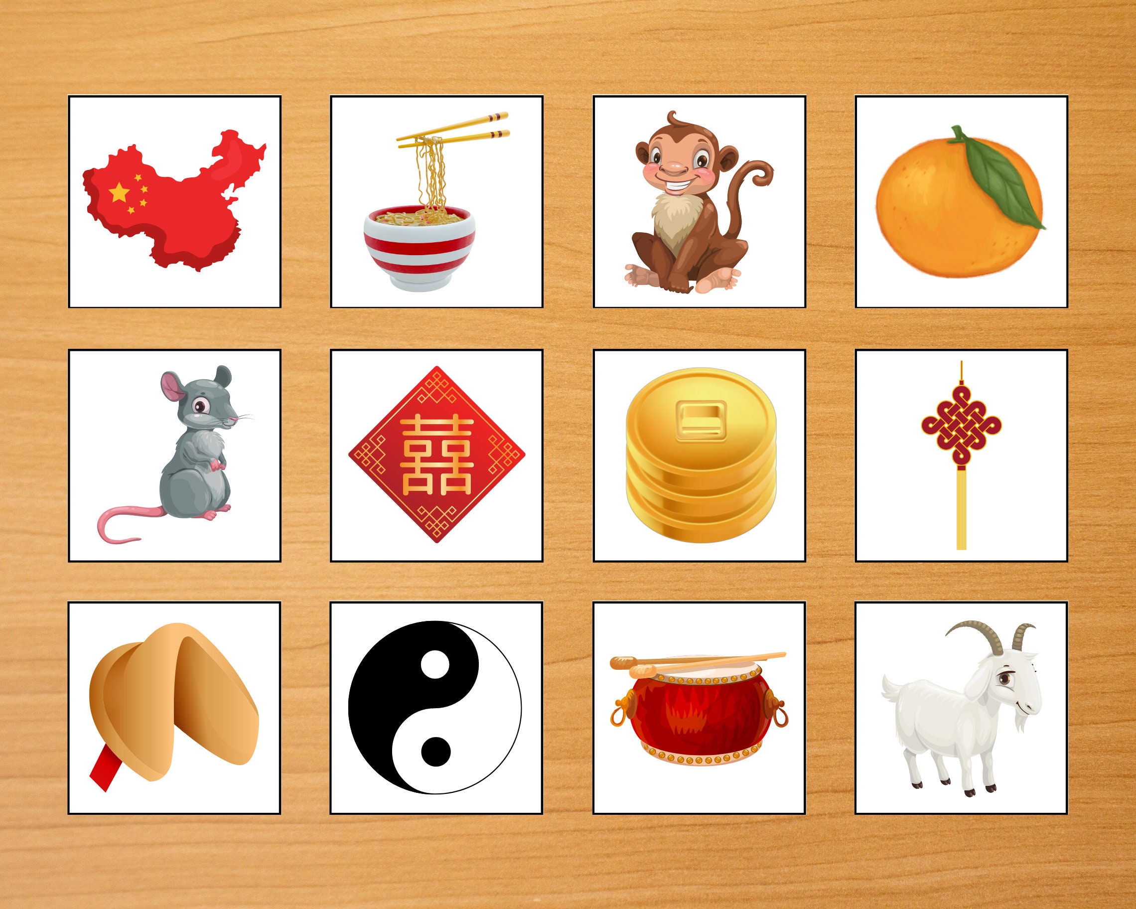 Chinese New Year I Spy Matching Game| Digital Download| Printable Play ...