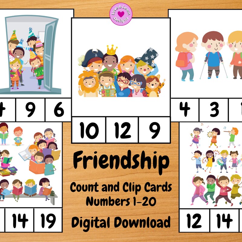 Count and Clip Cards - Etsy
