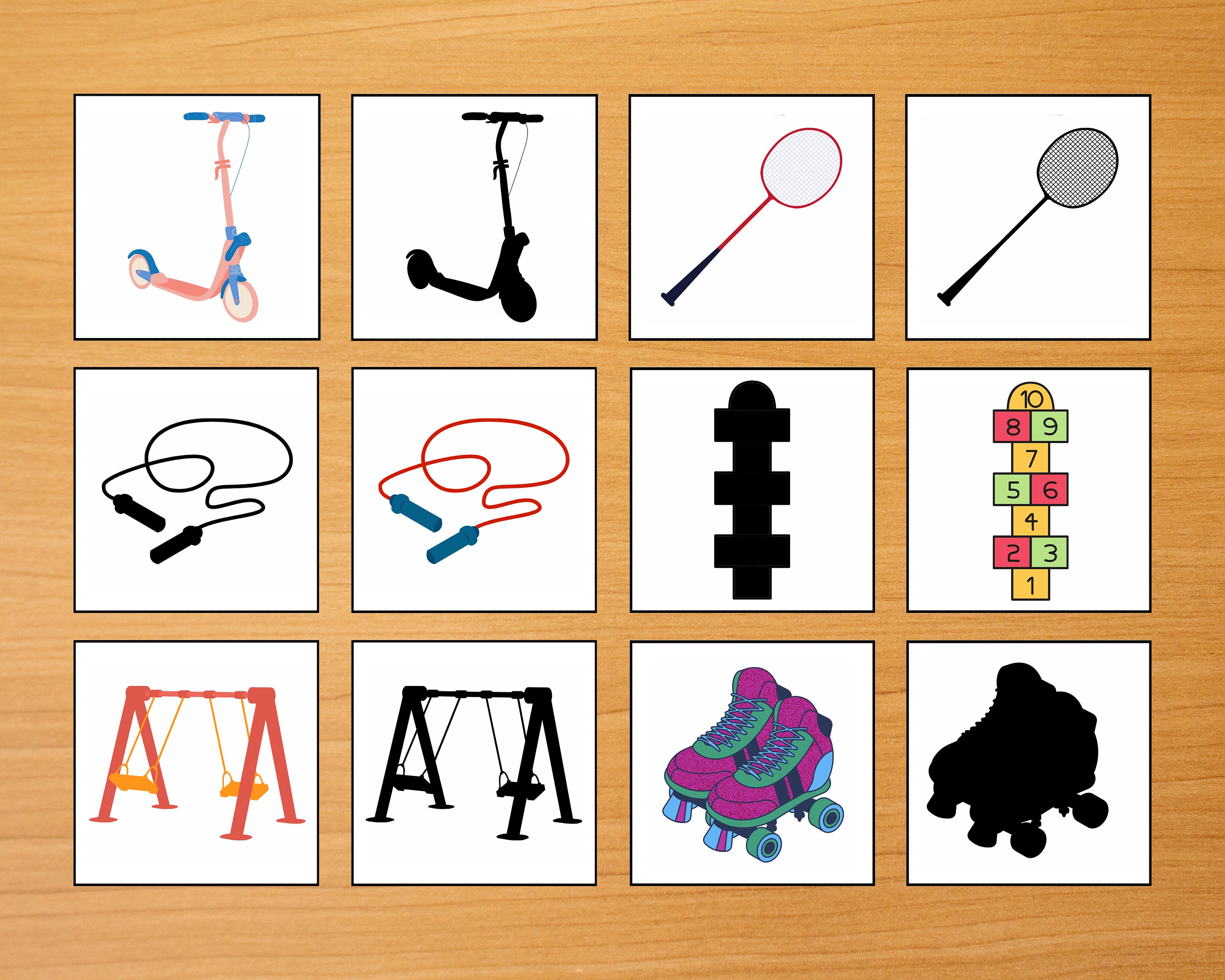 Summer Shadow Matching Cards Printable Digital Download| Montessori ...