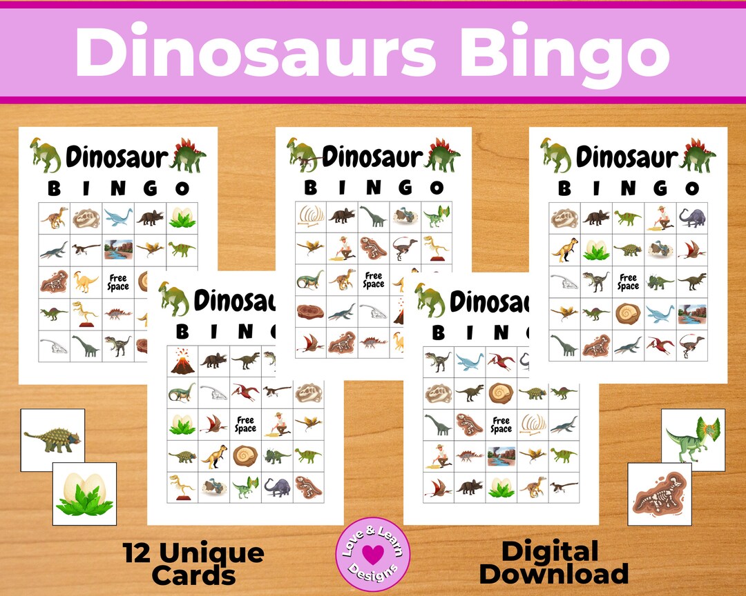 Dinosaurs Bingo| Digital Download| Printable Play Based Activity ...