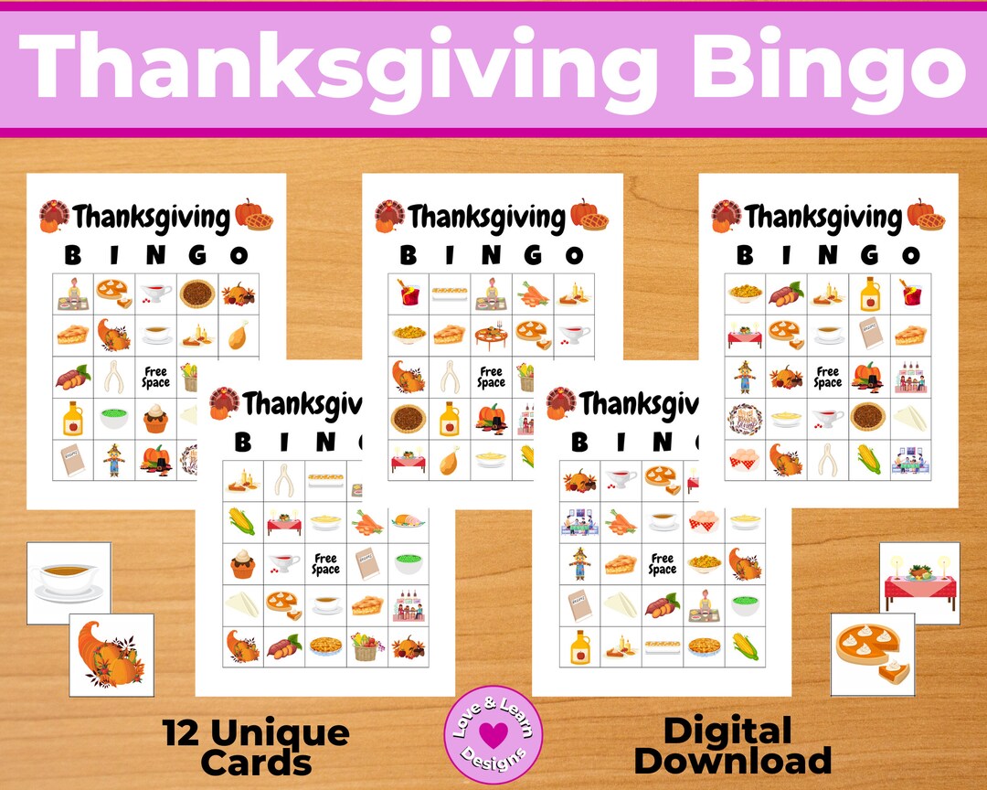 Thanksgiving Bingo| Digital Download| Printable Play Based Activity ...