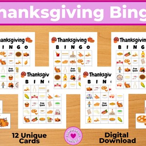 Thanksgiving Bingo| Digital Download| Printable Play Based Activity ...