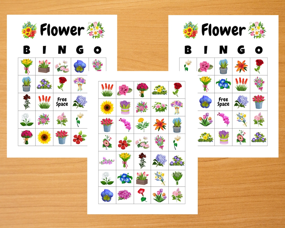 Flower Bingo Digital Download Printable Play Based Activity ...