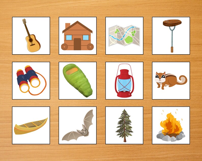 Camping I Spy Matching Game Digital Download| Printable Play Based ...