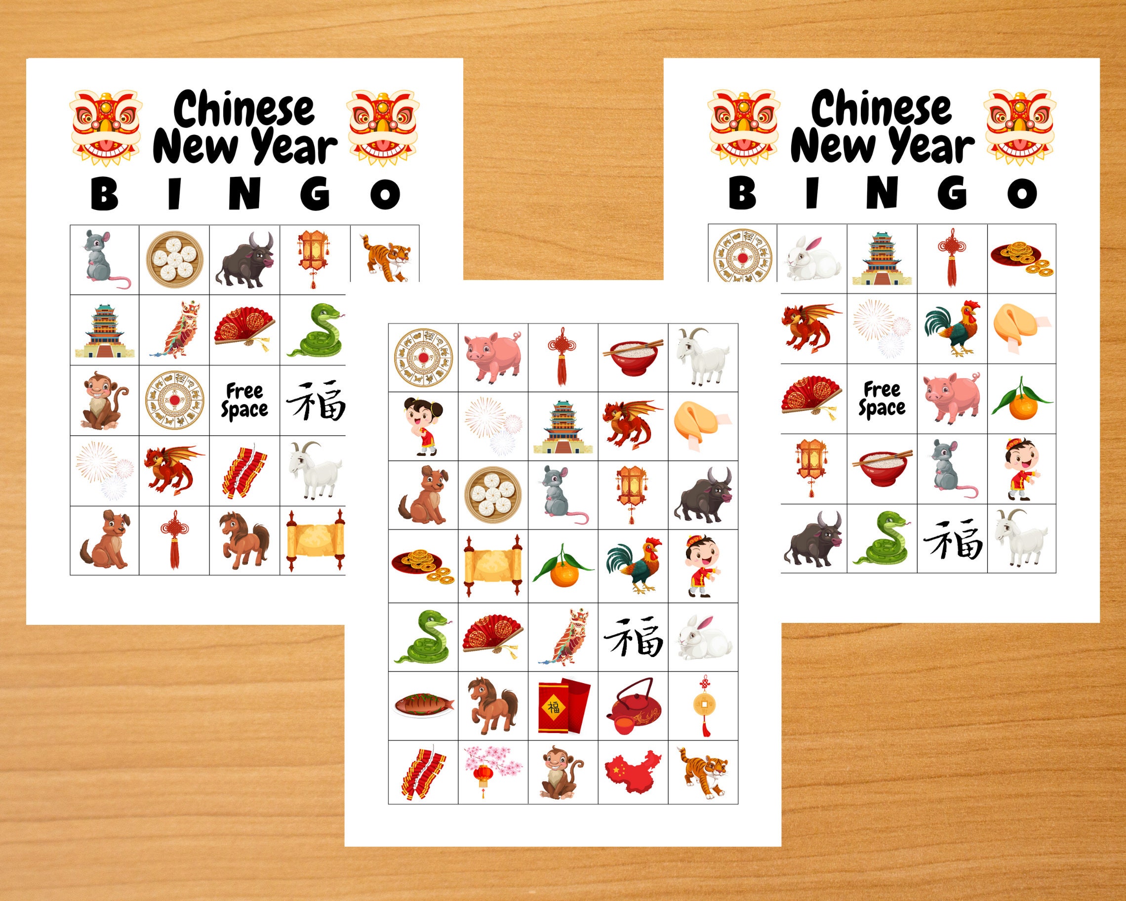 Chinese New Year Bingo Digital Download Printable Play Based Activity ...