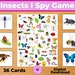 Insects I Spy Matching Game Digital Download| Printable Play Based ...