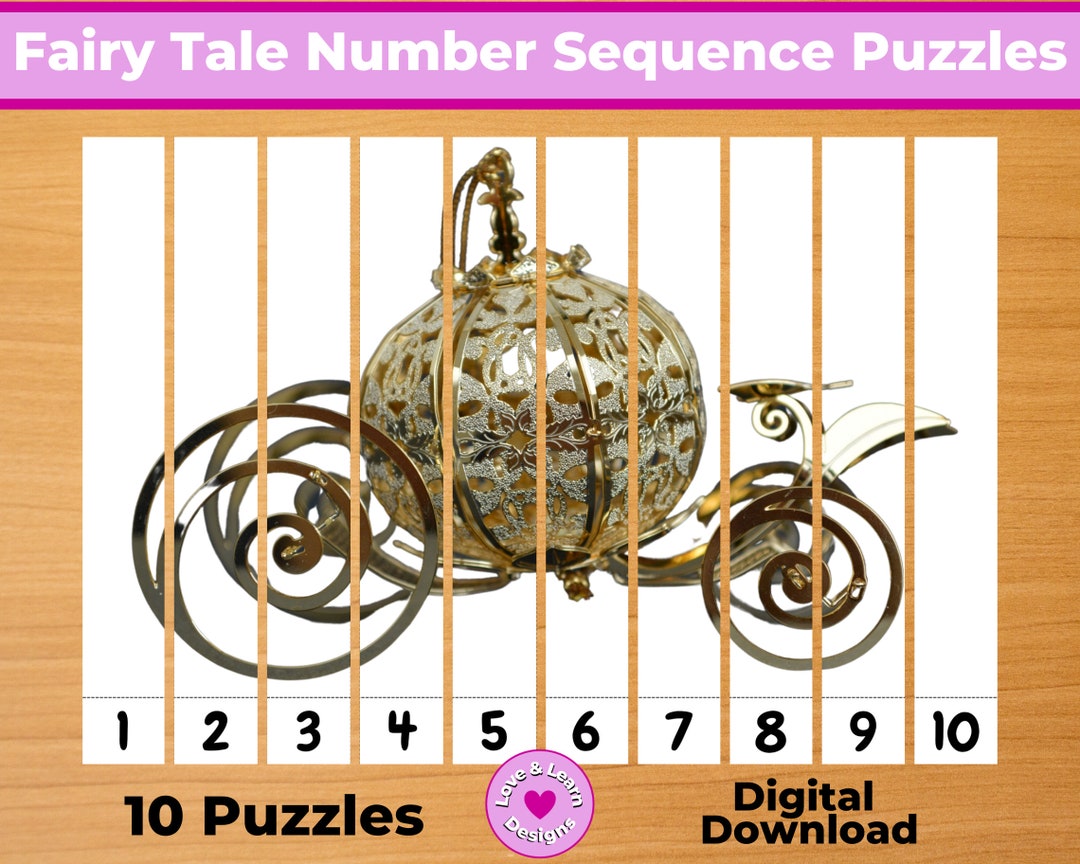 Fairy Tales Number Sequence Puzzles| Child Inspired Printables| Digital ...