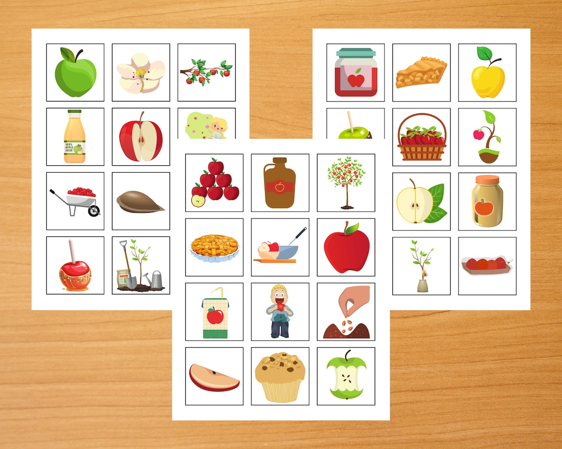 Apple I Spy Matching Game Digital Download Printable Play Based ...
