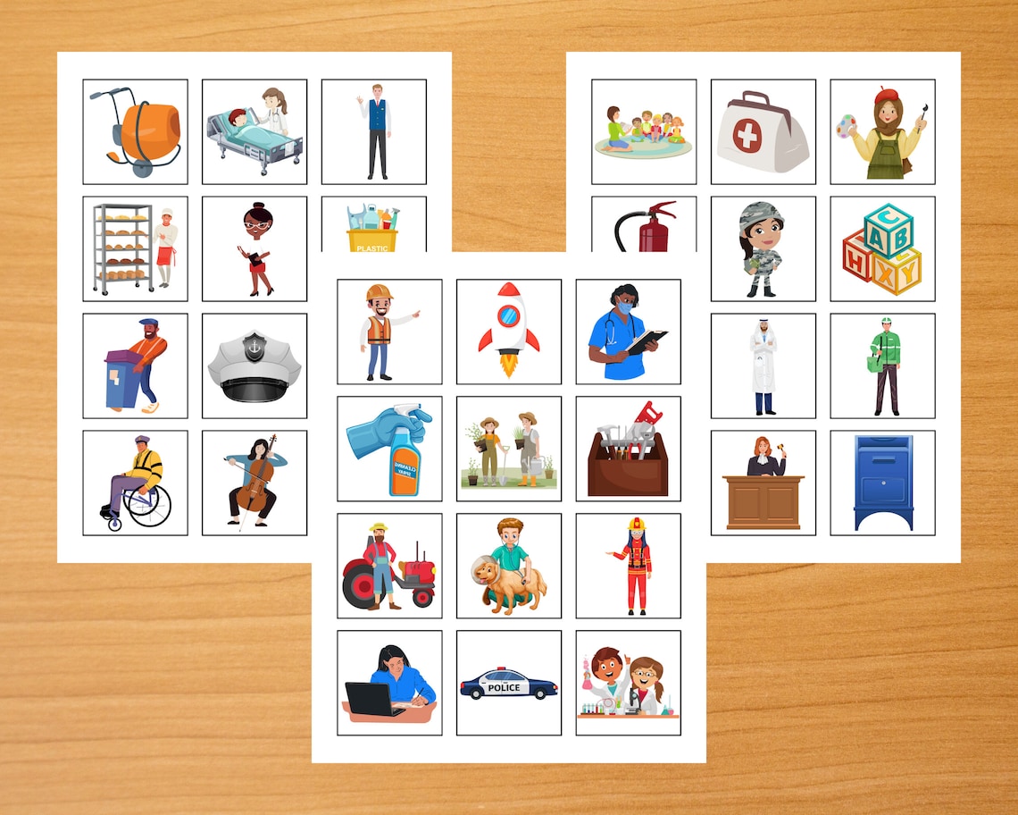 Community Helpers I Spy Matching Game| Digital Download| Printable Play ...