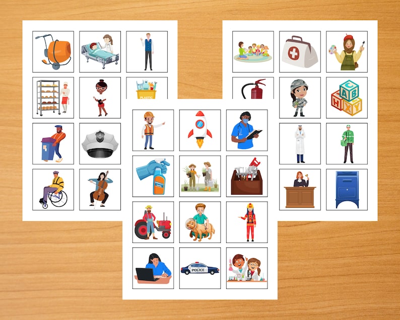 Community Helpers I Spy Matching Game| Digital Download| Printable Play ...