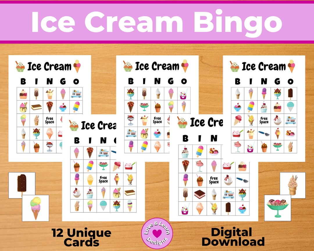 Ice Cream Bingo Digital Download| Printable Play Based Activity for ...