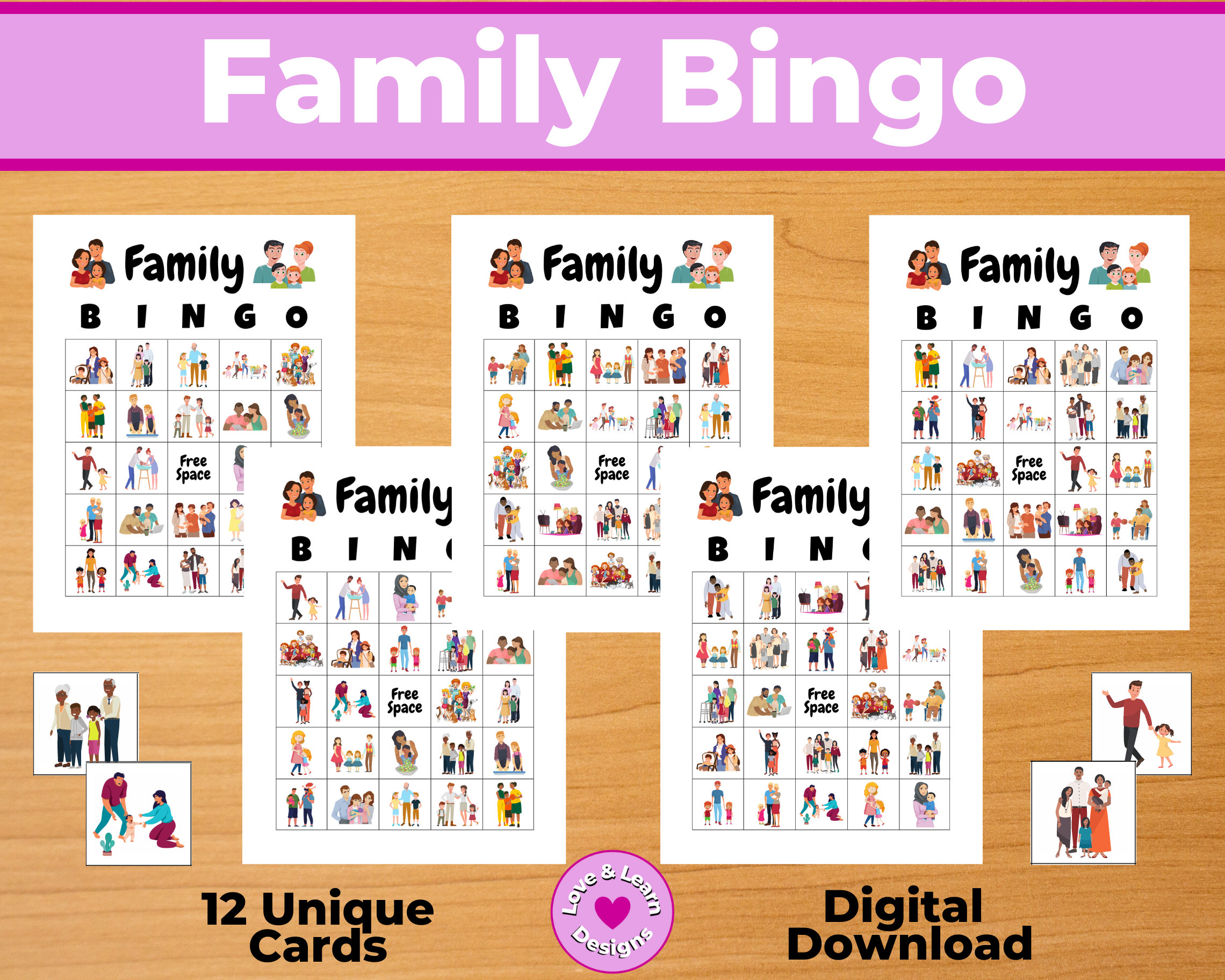 Family Bingo| Digital Download| Printable Play Based Activity ...