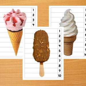 Ice Cream Number Sequence Puzzles| Child Inspired Printables| Digital ...