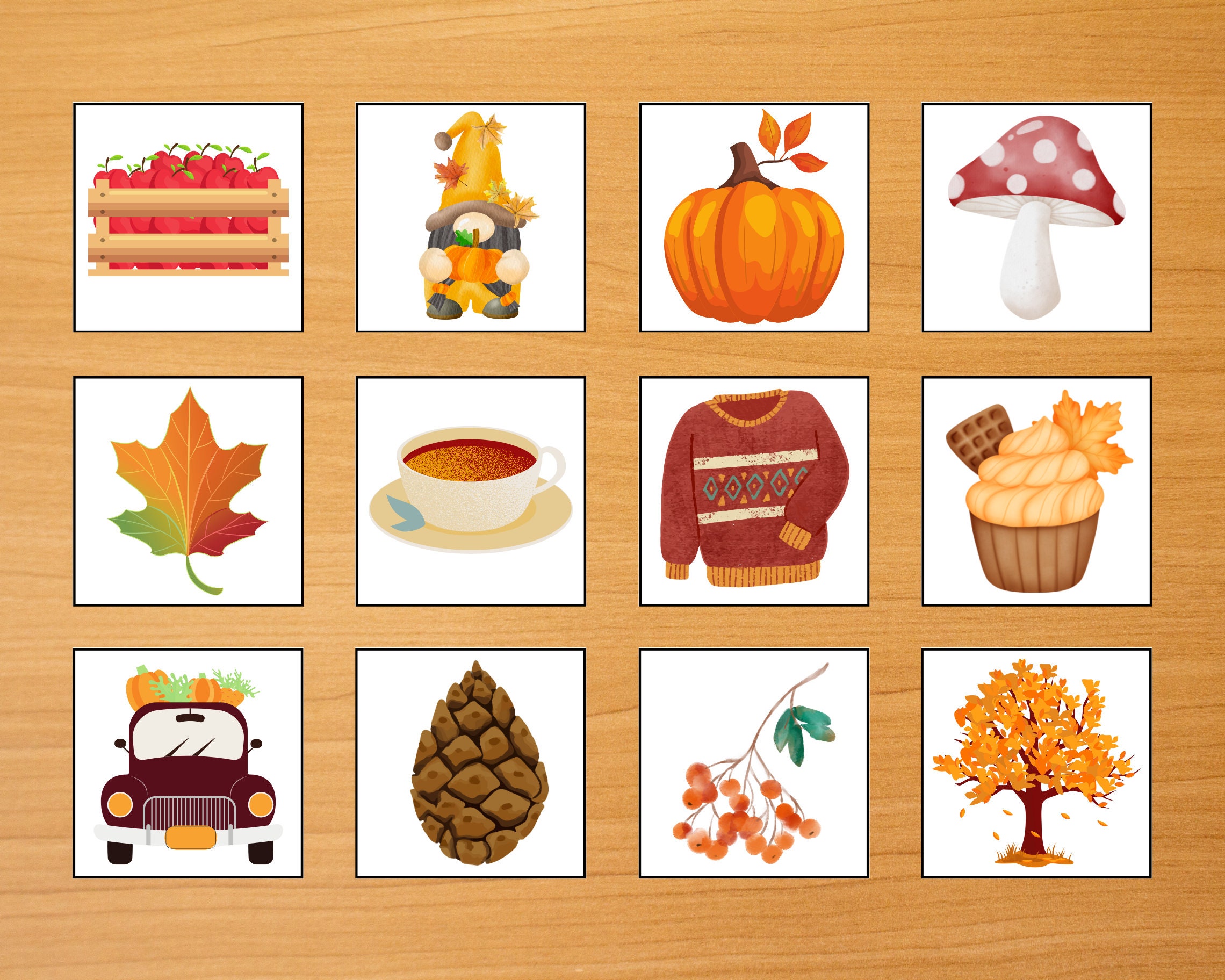 Autumn I Spy Matching Game| Digital Download| Printable Play Based ...