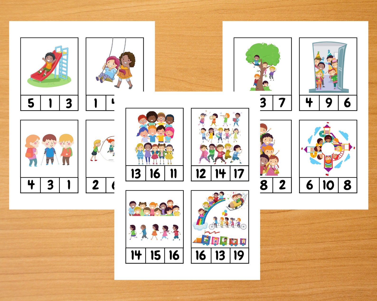 Friendship Count and Clip Cards| Child Inspired Printable| Digital ...