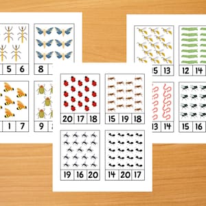Insects Count and Clip Cards| Printable Digital Download| Montessori ...