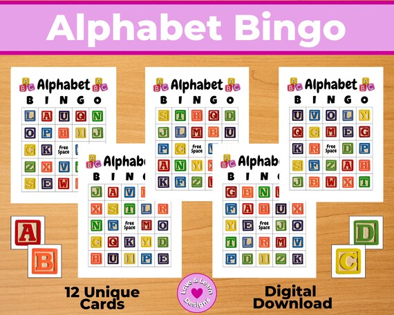 Alphabet Bingo Digital Download Printable Play Based - Etsy