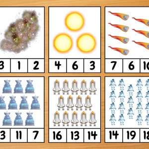Space Count and Clip Cards| Child Inspired Printables|math Digital ...